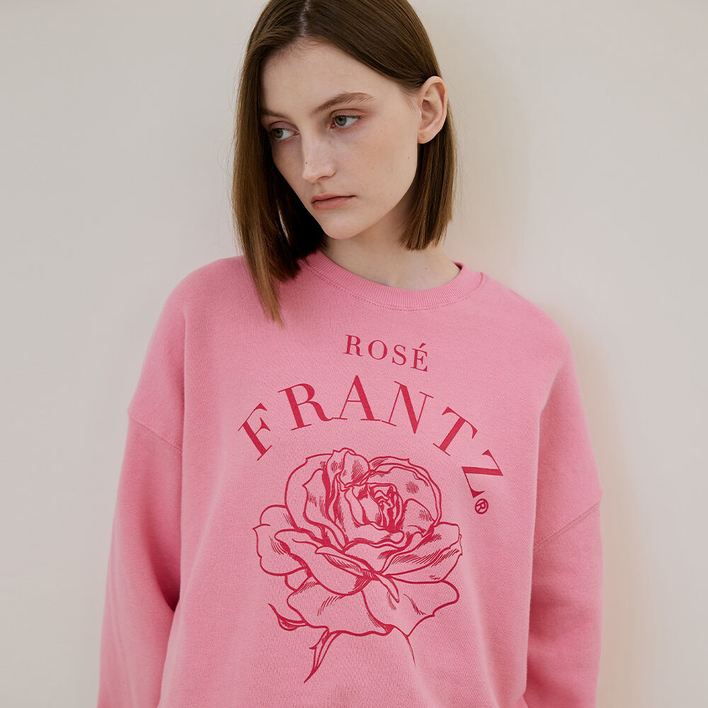 로제프란츠 Drawing Flower Sweatshirt Pink 위시버킷