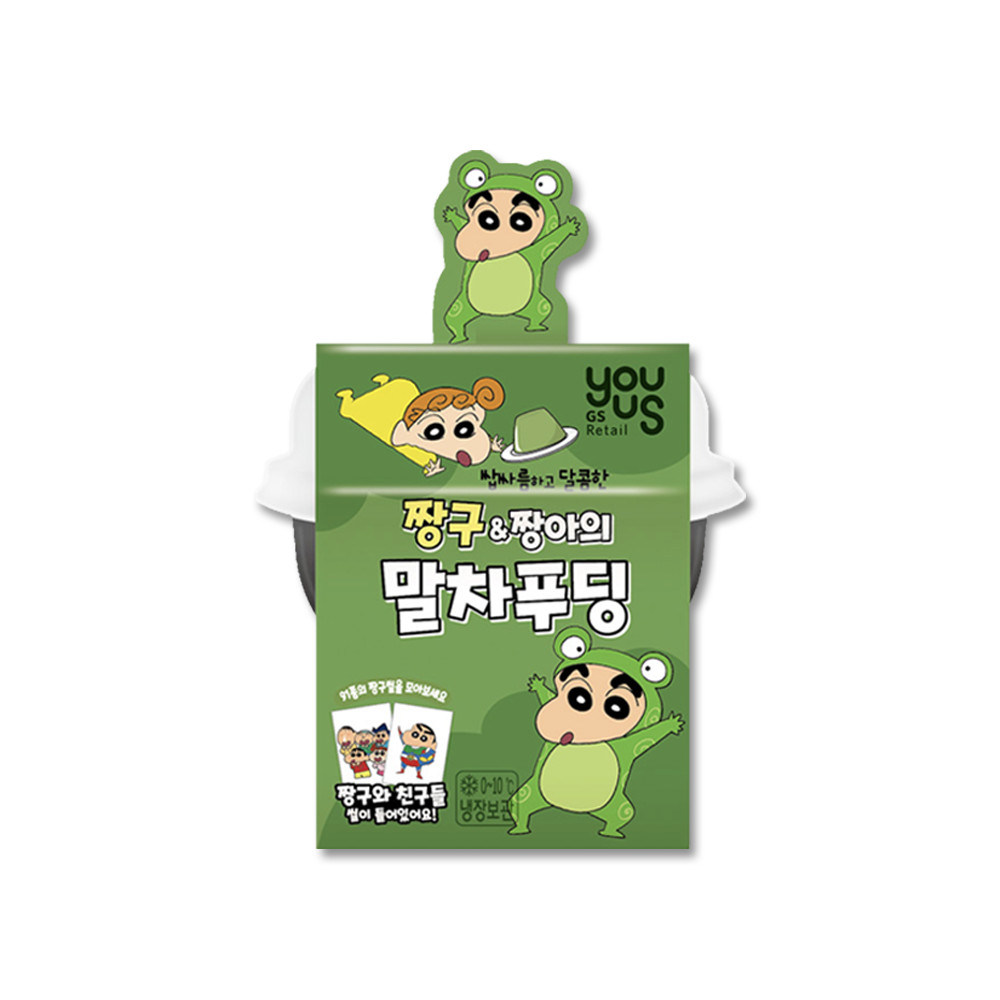 유어스 짱구 짱아의 말차푸딩 띠부씰1종포함 135g x 1개 원산지 상세설명참조 위시버킷