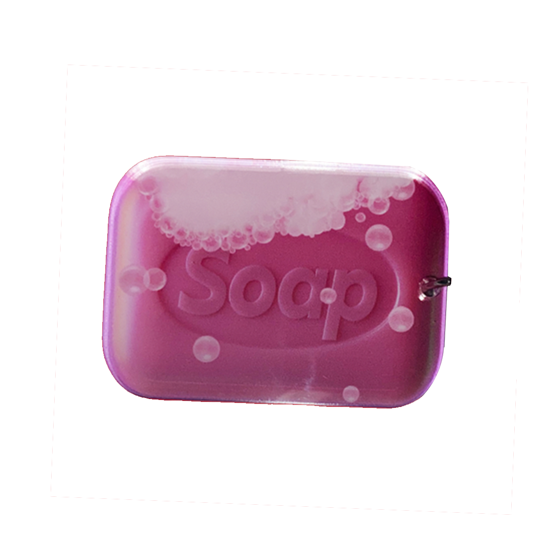 꽃밭 naked lunch Pink Soap Keychain 위시버킷