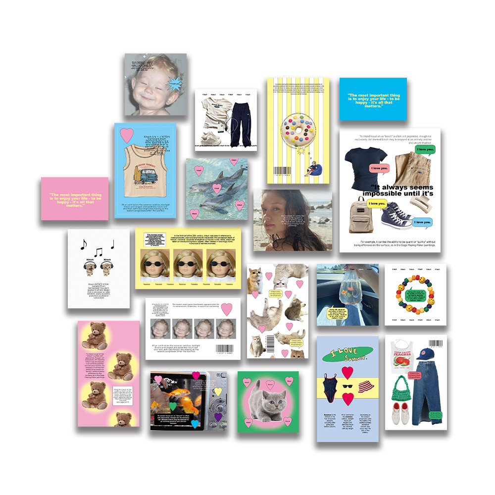 도혀니 Kitsch Pack 오브제스티커 오브제 다이어리꾸미기 다꾸 다꾸스티커 스티커 스크랩 위시버킷