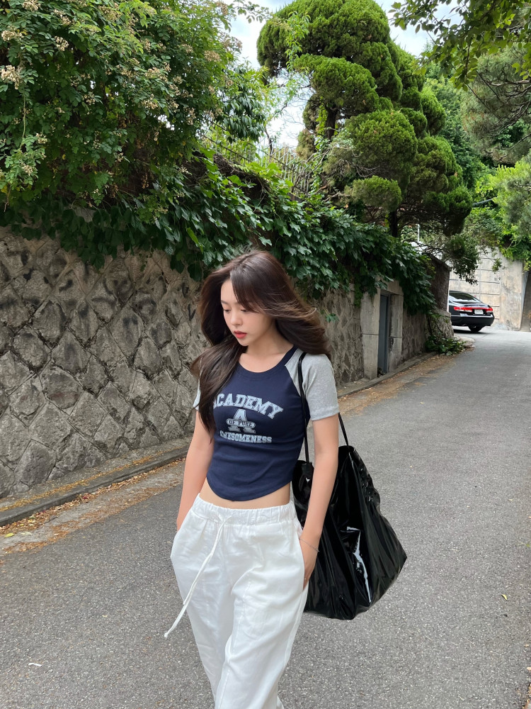 디어셀린 아카데미 나그랑 티셔츠 골지 굴림티 쫀쫀 크롭티 이너티 유넥티 나그랑티 그레이 그린 위시버킷