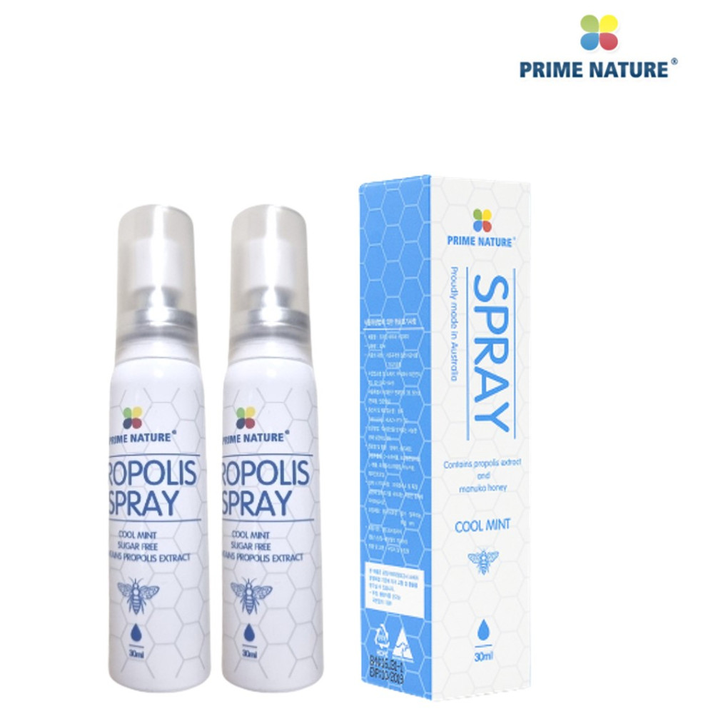 프라임네이처 PRIME NATURE 호주 프라임네이처 프로폴리스 스프레이 30ml x 2병 호주산 프로폴리스 국내발송 원산지