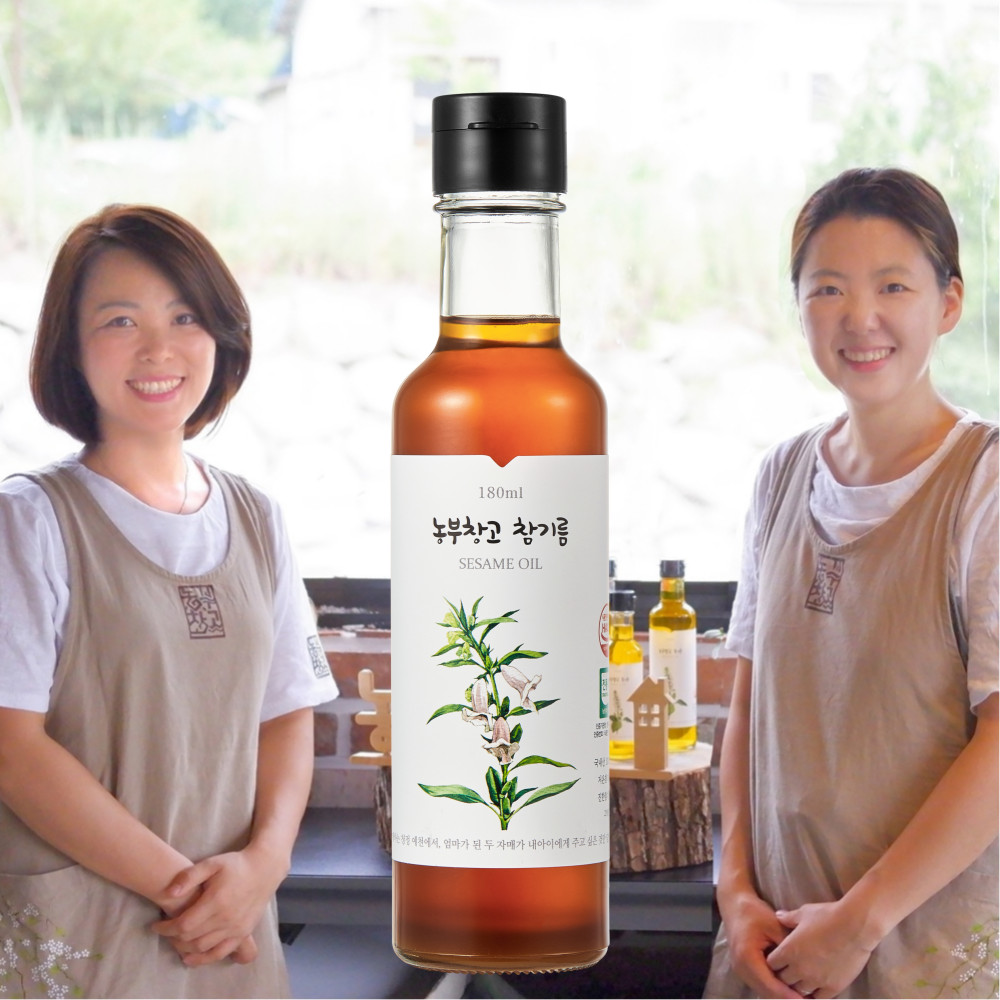농부창고 농부창고 국산 100 저온압착 진한 참기름 180ml 위시버킷
