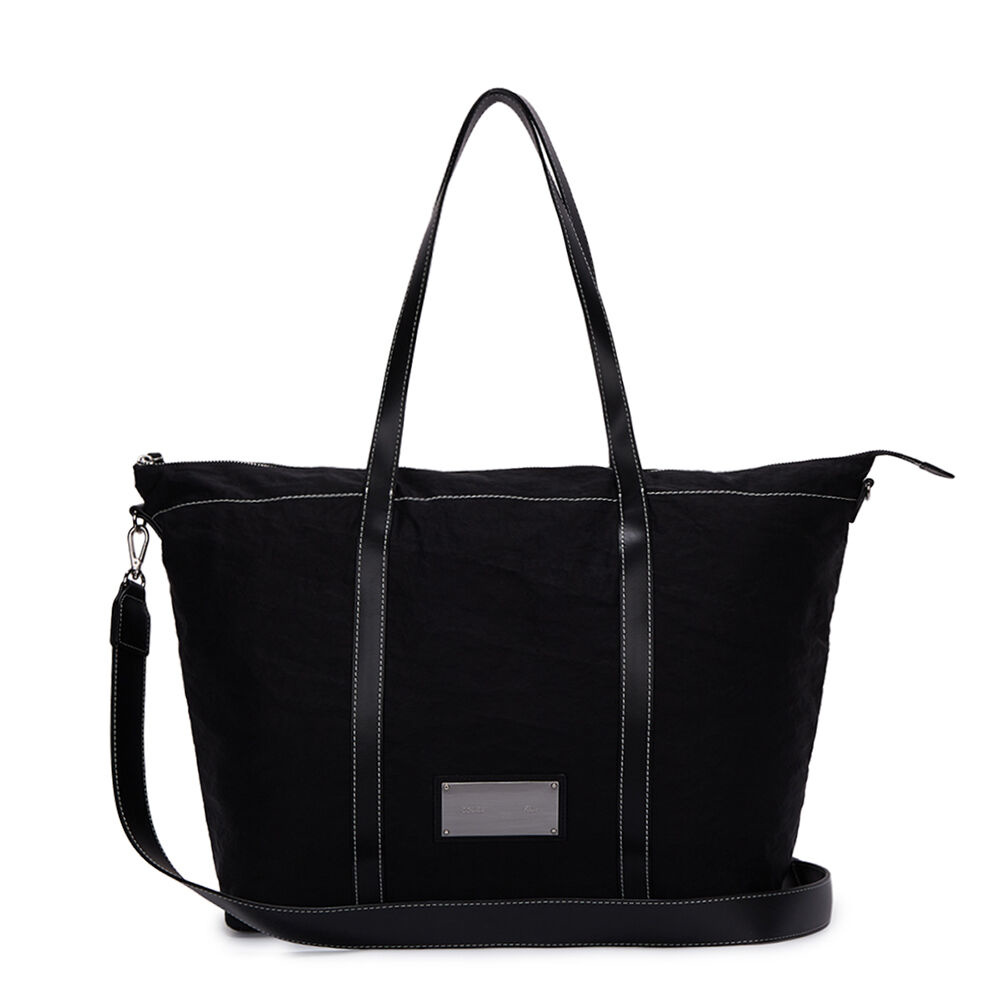 마뗑킴 FABRIC NEW SHOPPER BAG IN BLACK 위시버킷