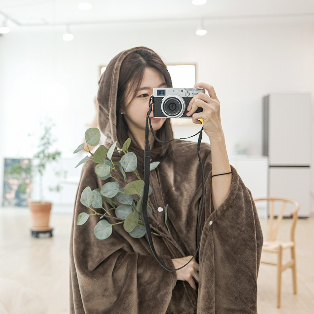 착한연구소 착한연구소 집순이담요 후드담요 안감겉감동일 겨울 입는 방콕 캠핑 위시버킷