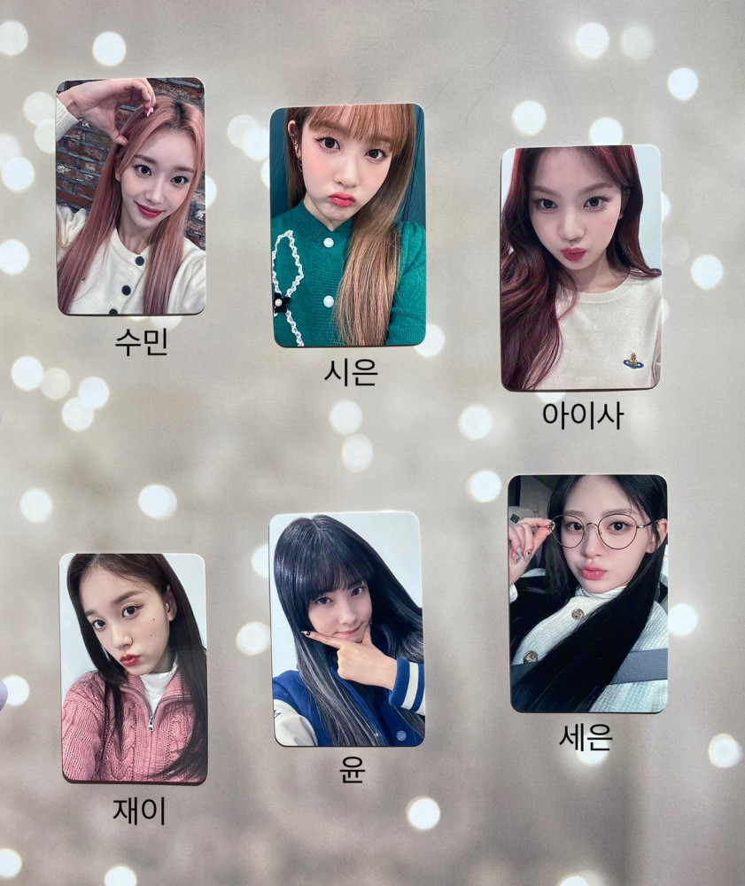 스테이씨 STAYC 스테이씨 Teddy Bear 원더월 럭드 A버전 포카 수민 시은 아이사 세은 윤 재이 테디베어 포토카드 위시버킷