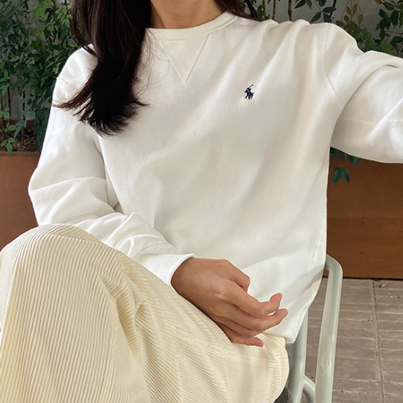 폴로 랄프 로렌 인기상품 폴로 랄프로렌 포니 로고 기모 맨투맨 티셔츠 3종택일 위시버킷
