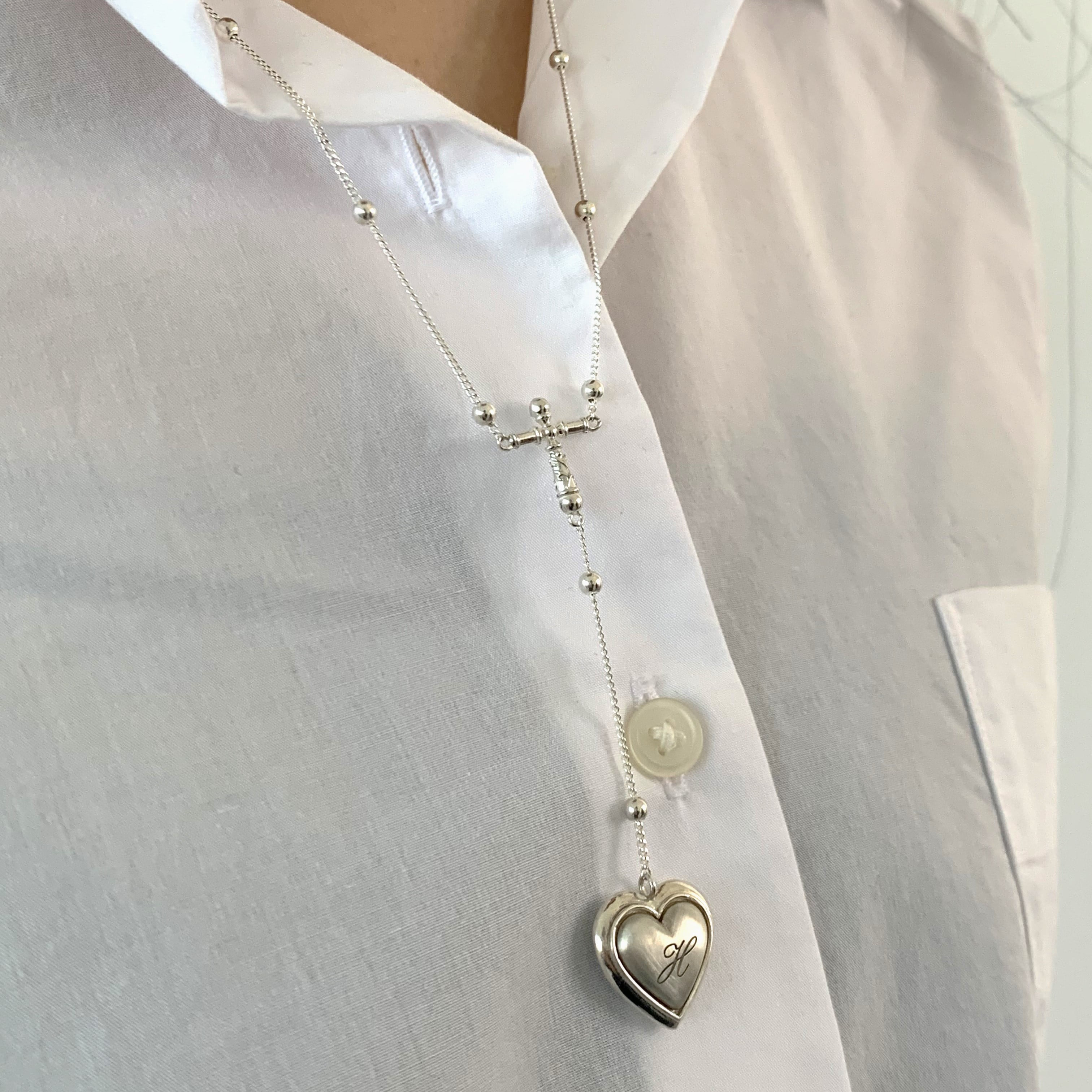 토마르 TOMAR Heart cross necklace - 위시버킷