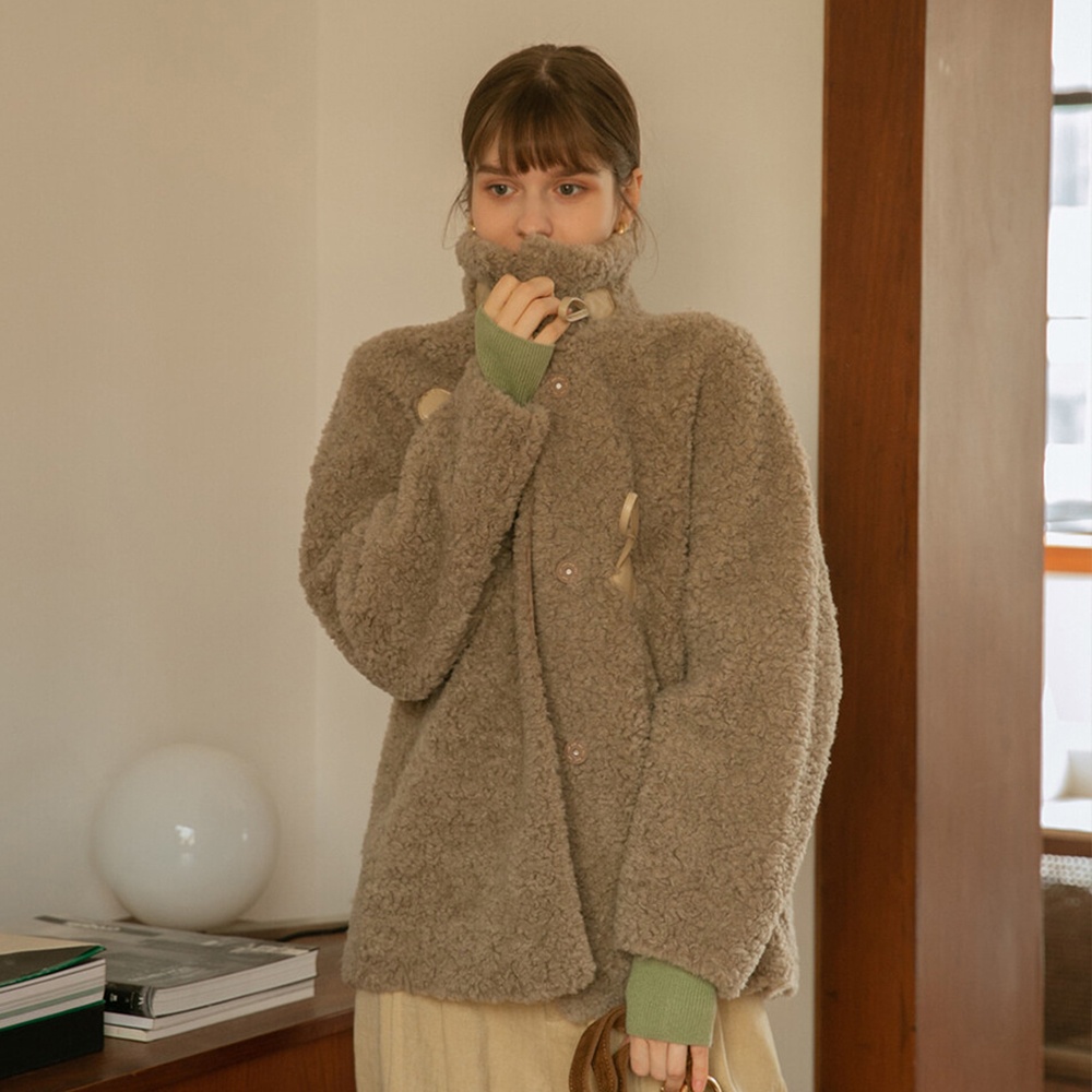 르니나 BABY BEAR wool coat_charcoal - 위시버킷