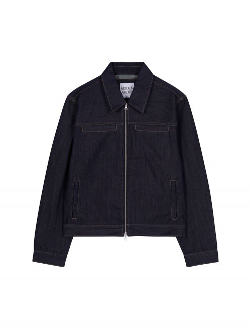 모덴아르더 raw zipper jacket stitch(br)_MA1JK002 - 위시버킷