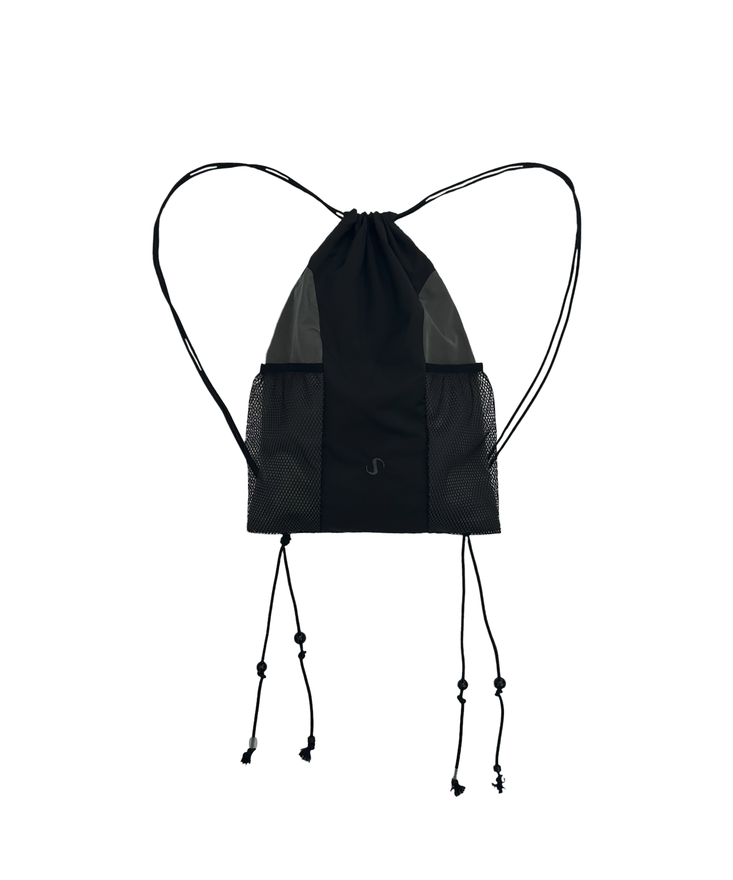 오호스 (6/30 Restock, 순차배송) Mesh Pocket String Gym Sack / Black - 위시버킷