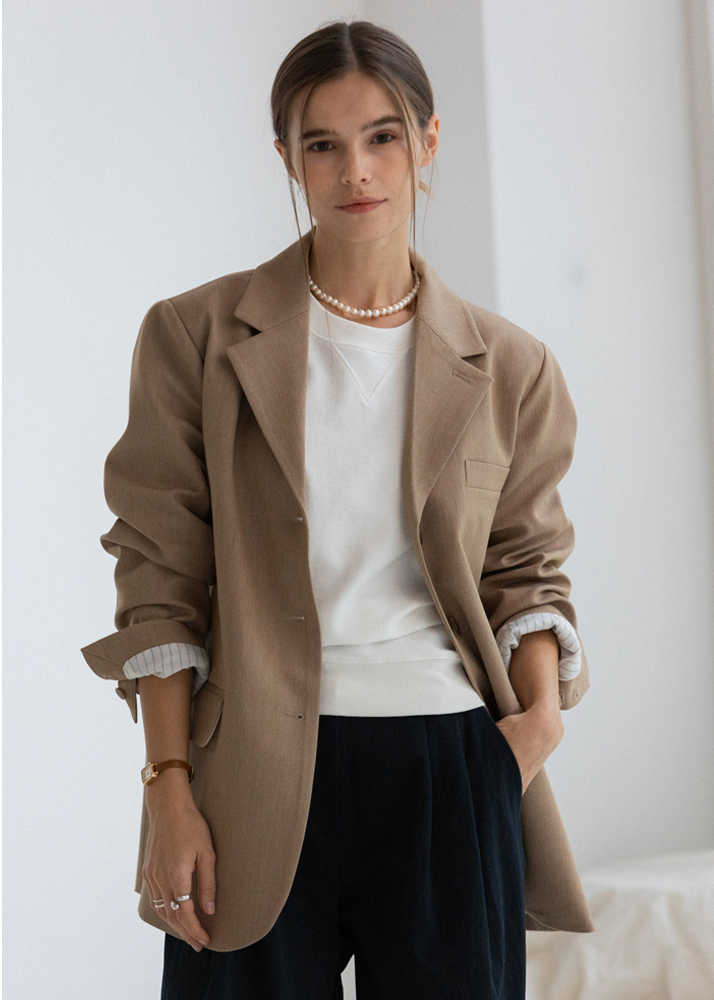 두유라이크파크 3button classic blazer beige - 위시버킷