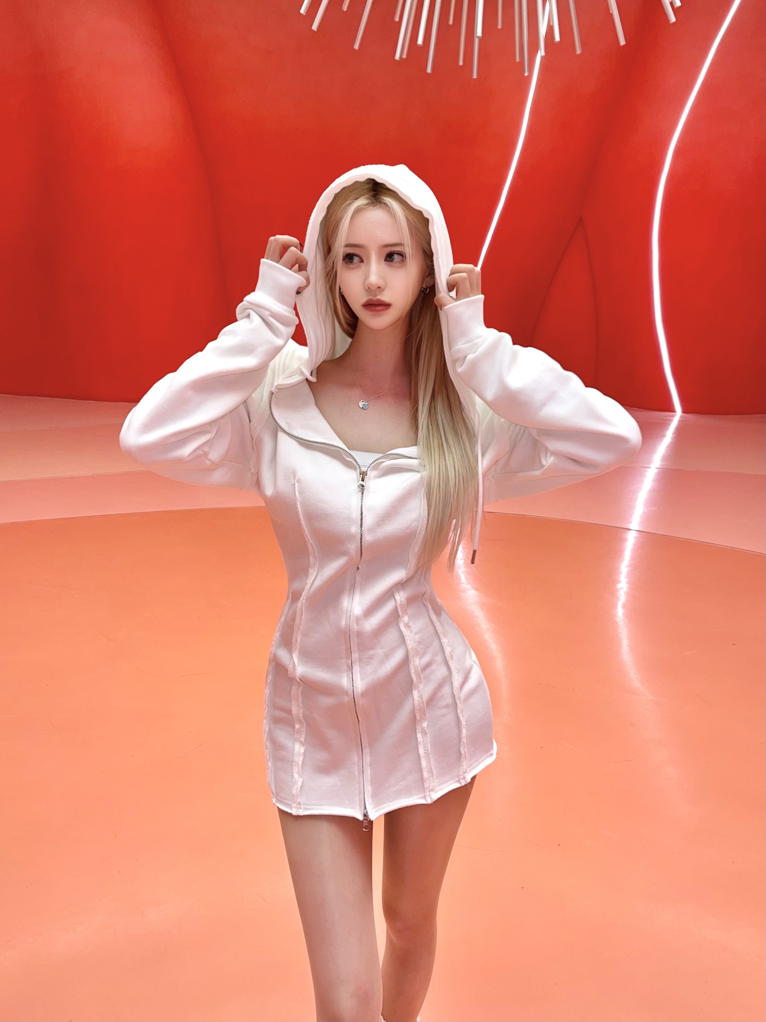 서우 SEOW 1187. Hood damage zip-up mini ops (2color) - 위시버킷