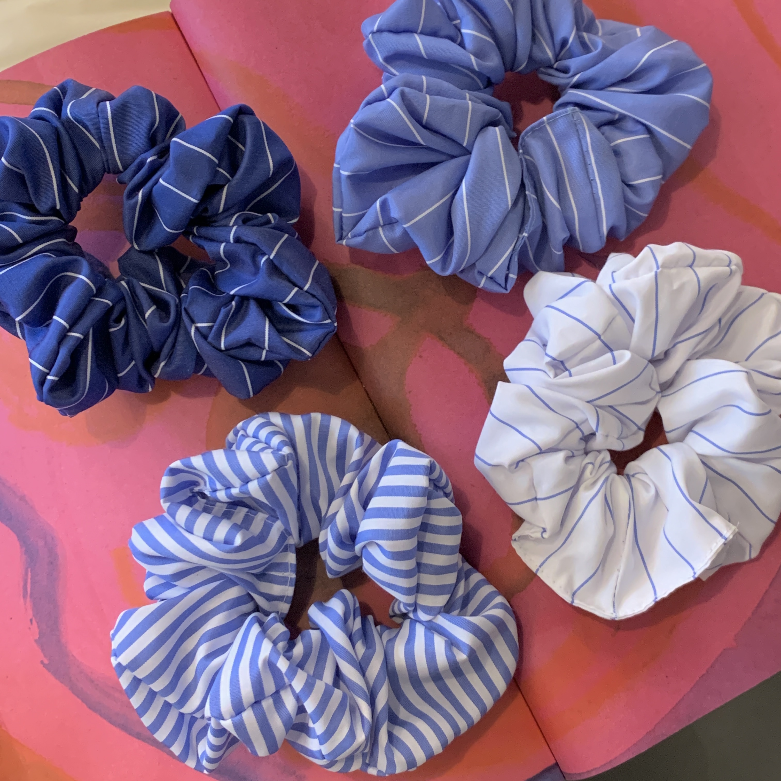 미라벨 Blue Stripe Scrunchie Series (4 Colors) - mirabelle made - 위시버킷