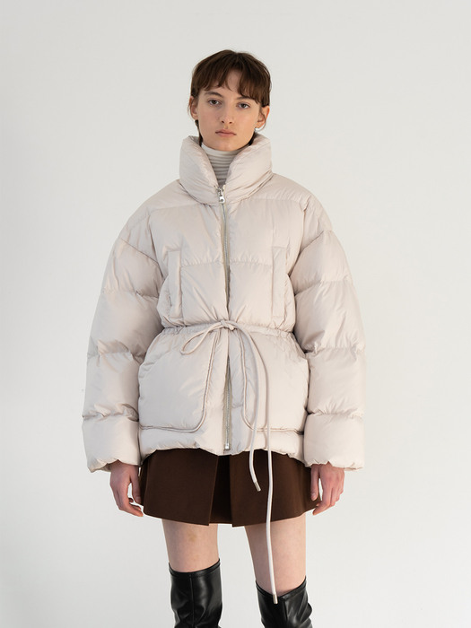 르 high neck duck-down padding (cream) - 위시버킷