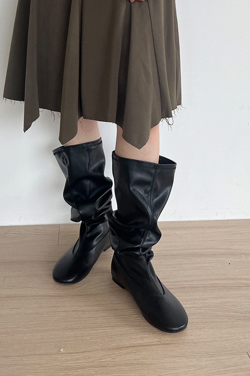 베르크서울 THIGH-HIGH WRINKLE BOOTS - 위시버킷