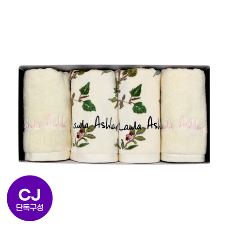로라애슐리 [CJ단독구성] 헤리티지 60수 타올 미니럭셔리 4p (4color 택 1) - 위시버킷