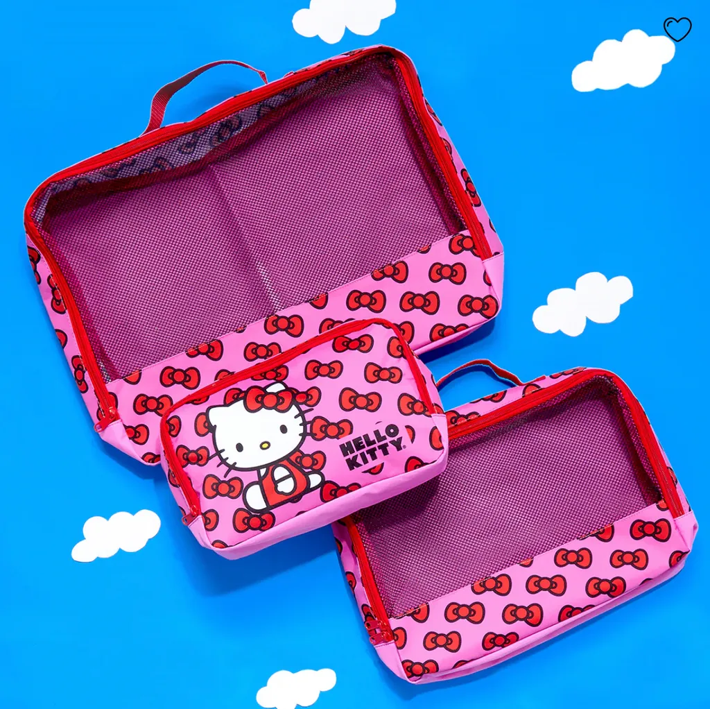 크로켓 산리오 헬로키티 파우치 세트 Sanrio Hello Kitty Packing Cube & Hang Tag Set - 위시버킷