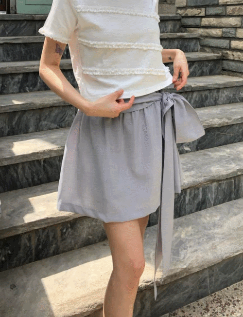 오키드블룸 ribbon mini sk (2col) - 위시버킷