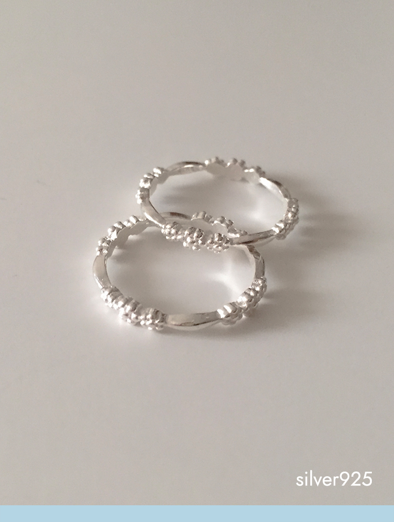 모우트 lazy flower ring (silver925) - 위시버킷