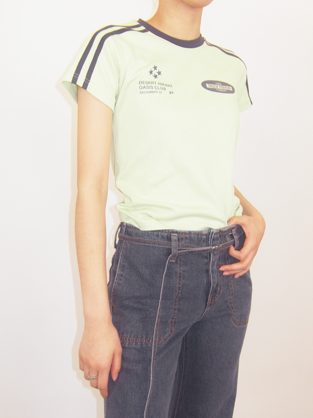 기준 [EXCLUSIVE] Oasis Football T-shirt Lime - 위시버킷