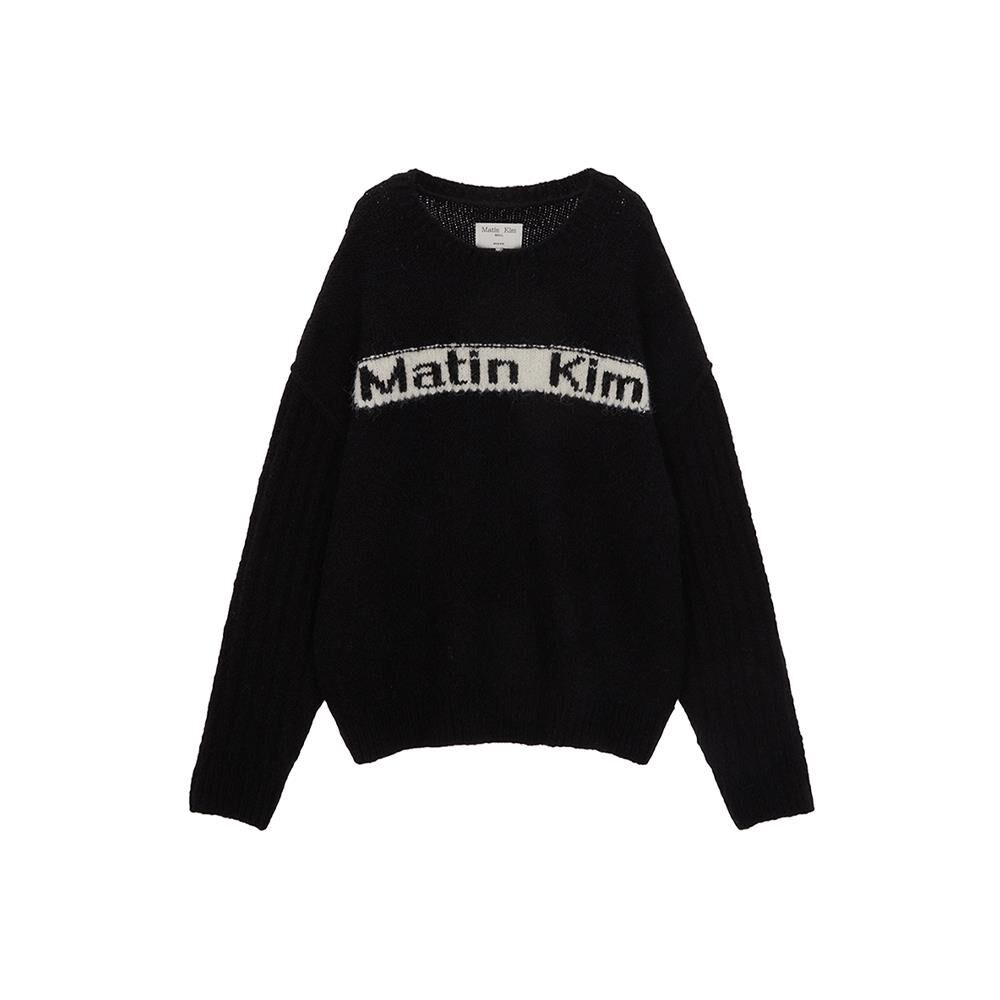 마뗑킴 MATIN VOLUME SNUG KNIT PULLOVER IN BLACK - 위시버킷