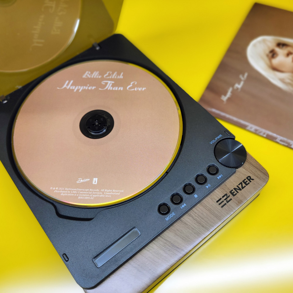 엔저 [오늘출발] ENZER(엔저) EN-CD1BT CD플레이어 USB 블루투스 원목디자인 - 위시버킷