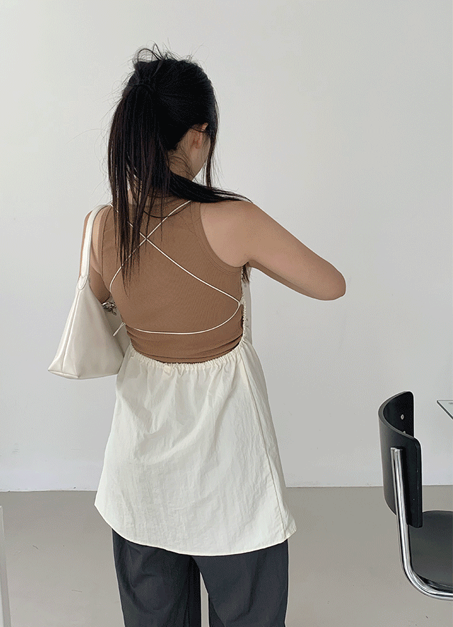 유이니 Back string nylon ops (2color) - 위시버킷