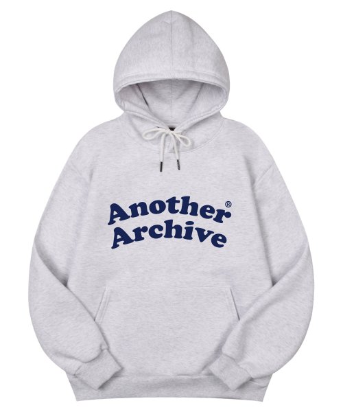 어나더아카이브 어나더 아카이브(ANOTHER ARCHIVE) 아치 팬시 로고 후드티_화이트메란지 - 사이즈 & 후기 | 무신사 - 위시버킷