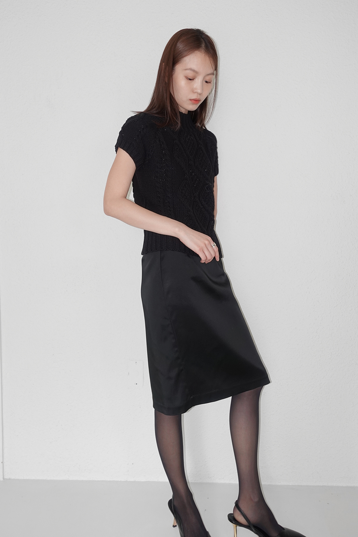 모크 cable half knit (2C) - 위시버킷