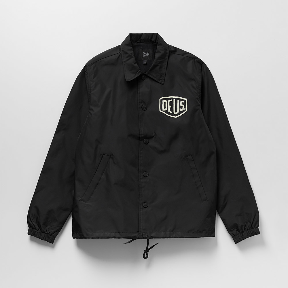 데우스 엑스 마키나 KOREA COLLEGE COACH JACKET (BLACK) - 위시버킷