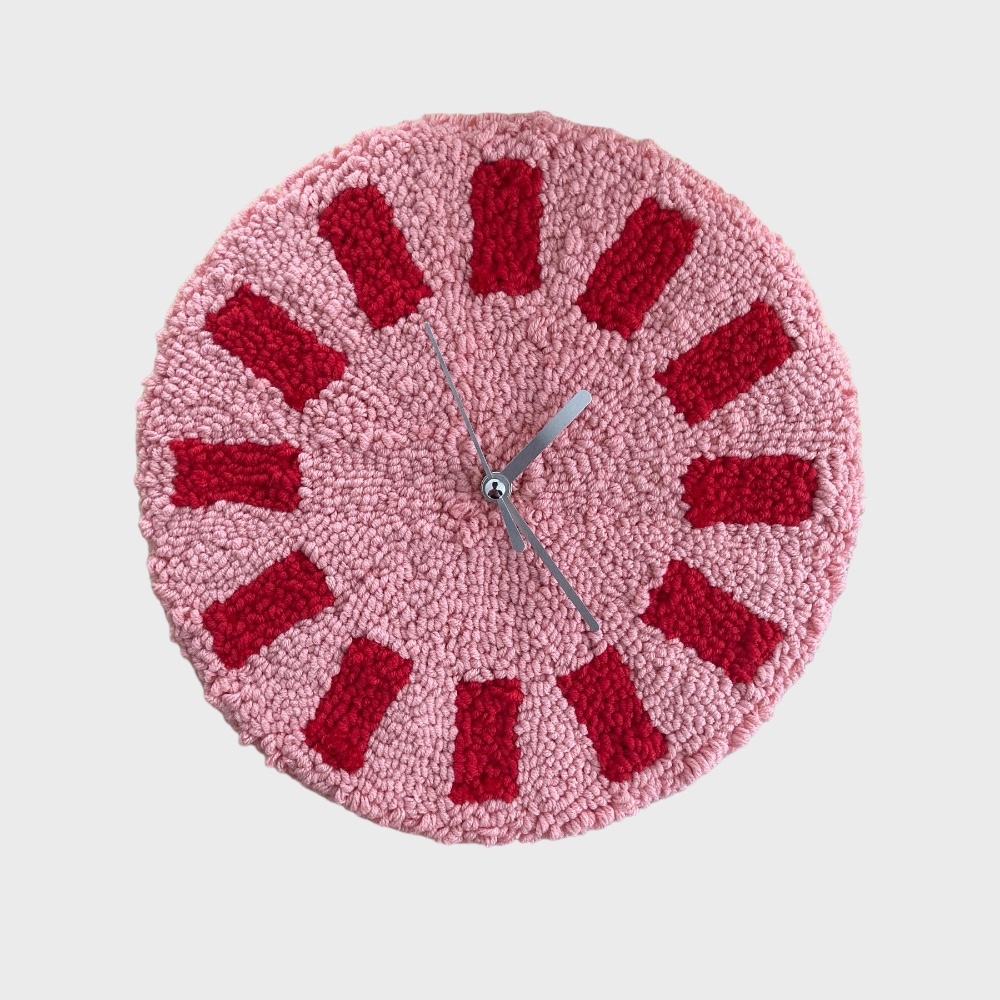 아애우 Analog silent tufting wall clock - 위시버킷