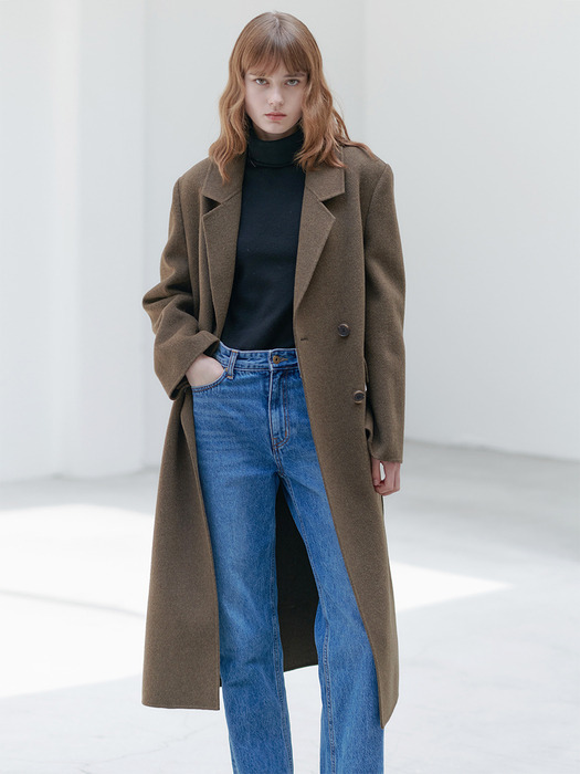 닐바이피 23FN relax-fit double handmade coat [M/BR] - 위시버킷