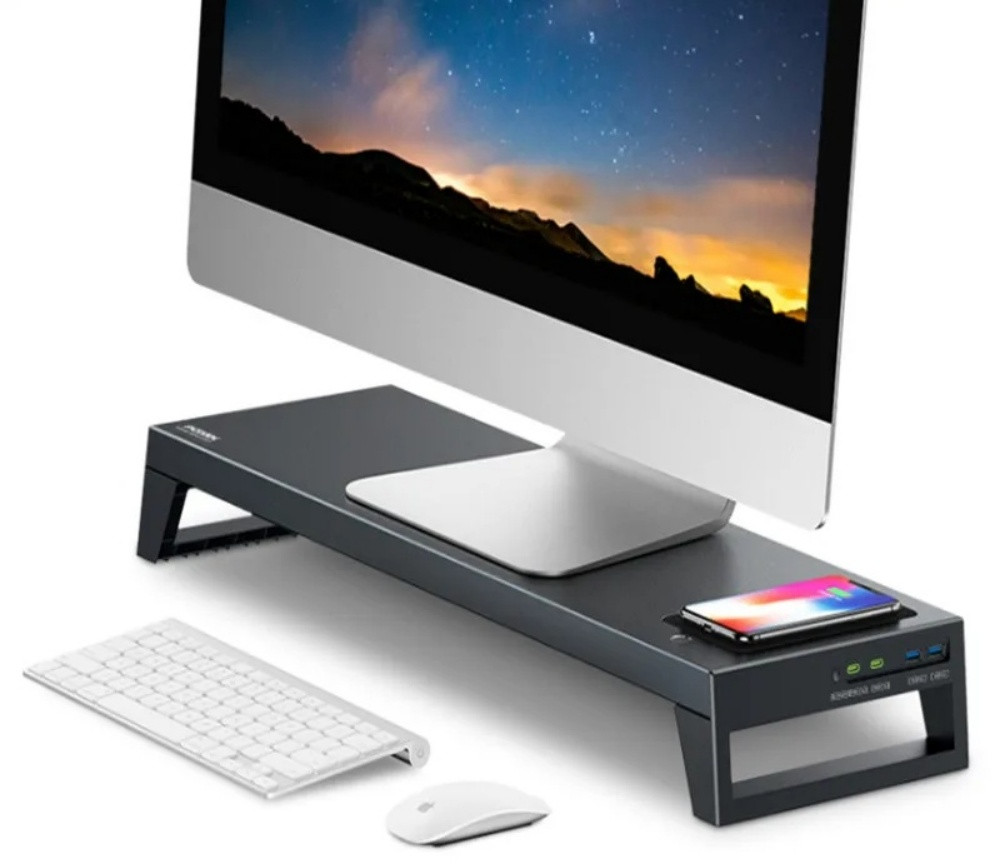 모니터 받침대 LANQ PC DOCK 모니터 스탠드 - 위시버킷