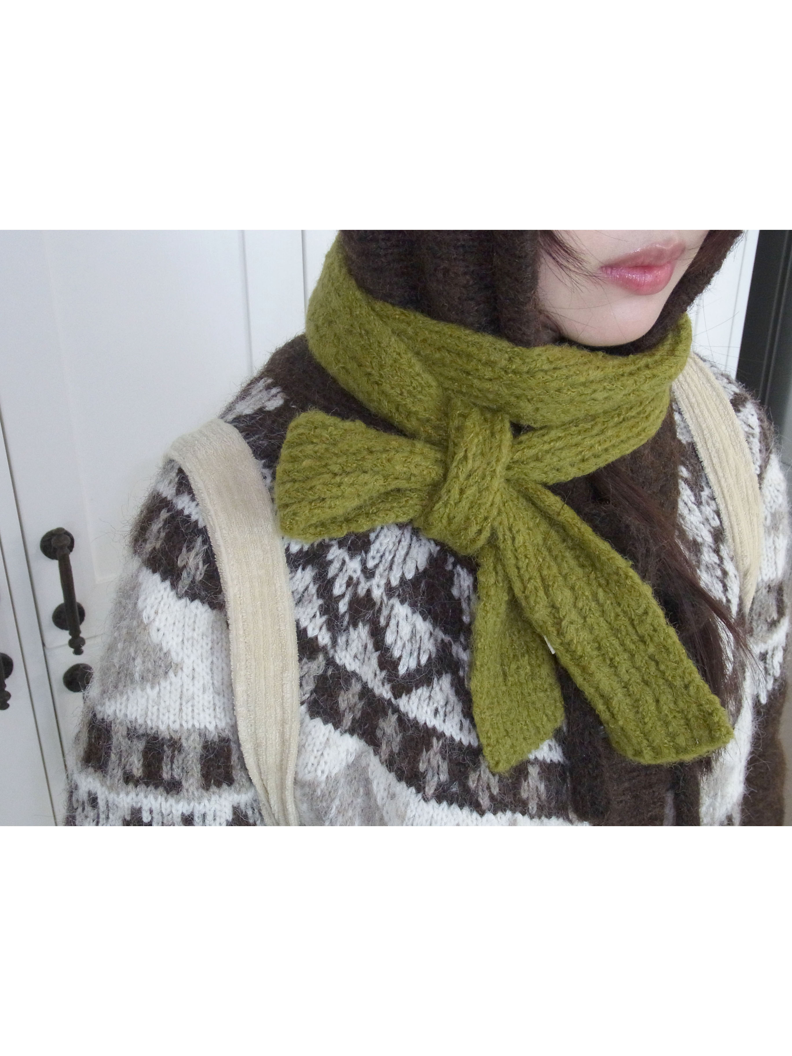 유리틀라스칼 Knit tie muffler - 위시버킷