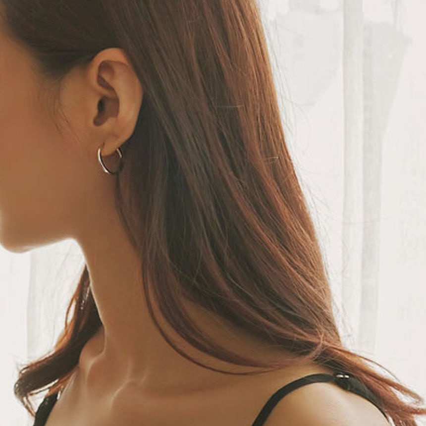 엠아이영 Simple Basic Surgical Ring Earring - 위시버킷