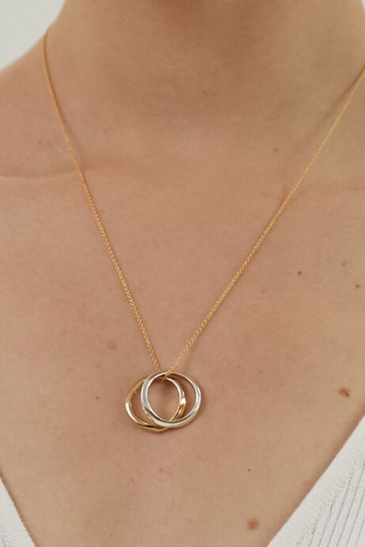 르세이 LSEY Bent two-ring necklace - 위시버킷
