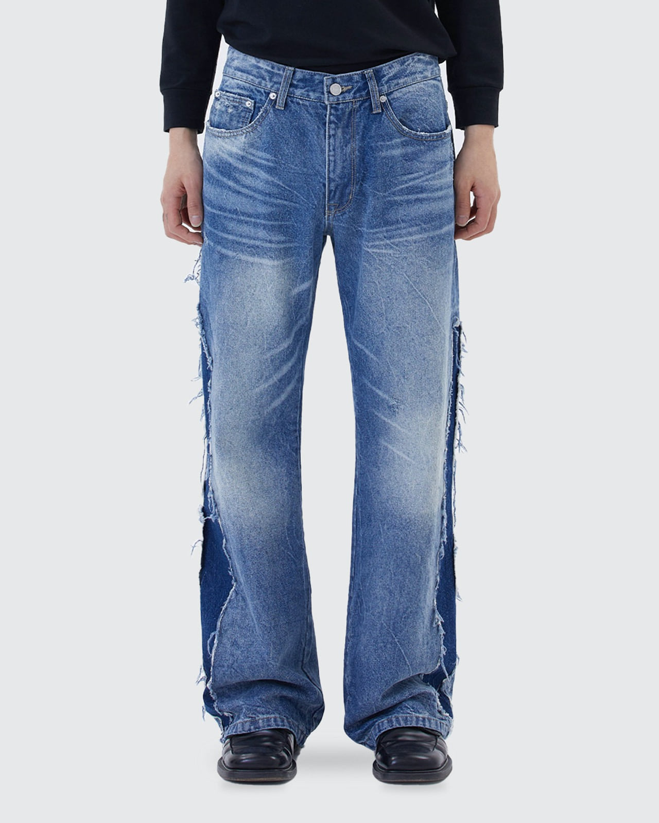 스모크라이즈 SIDE RIP AND REPAIR JEANS - 위시버킷