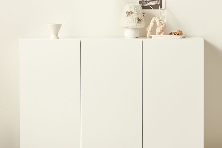 룸앤디 모노 높은 수납장 1200 E0목재 LPM 다용도 슬림 선반 와이드 수납장 - 위시버킷