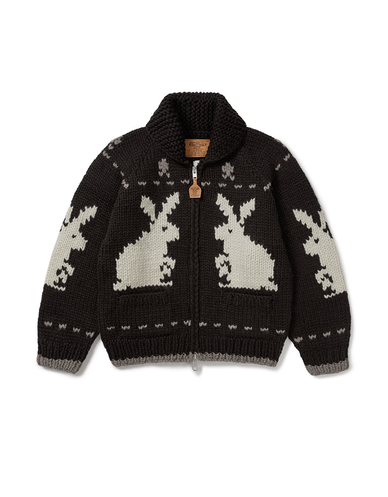 87MM [Mmlg] KANATA RABBIT CARDIGAN (BROWN) - 위시버킷