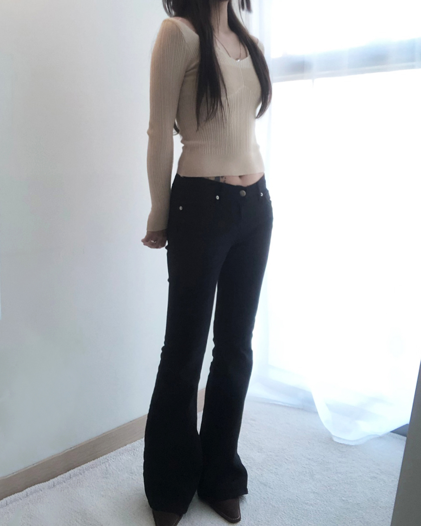 시로 dol low rise bootscut pt - 위시버킷