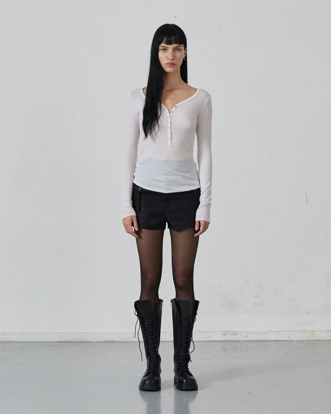 르가넷 KATE WOOL BLENDING LONG SLEEVE_SAND IVORY - 위시버킷