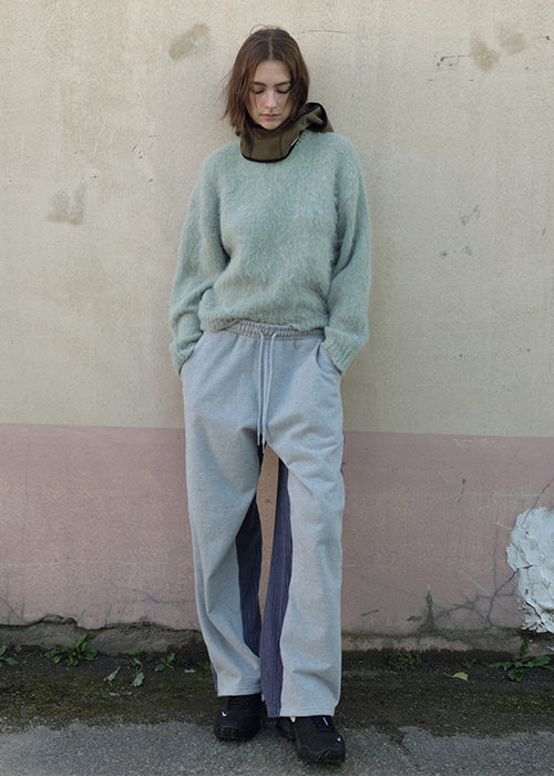 앤써이즈예스 Peach Corduroy Two-Block Wide Pants - 위시버킷