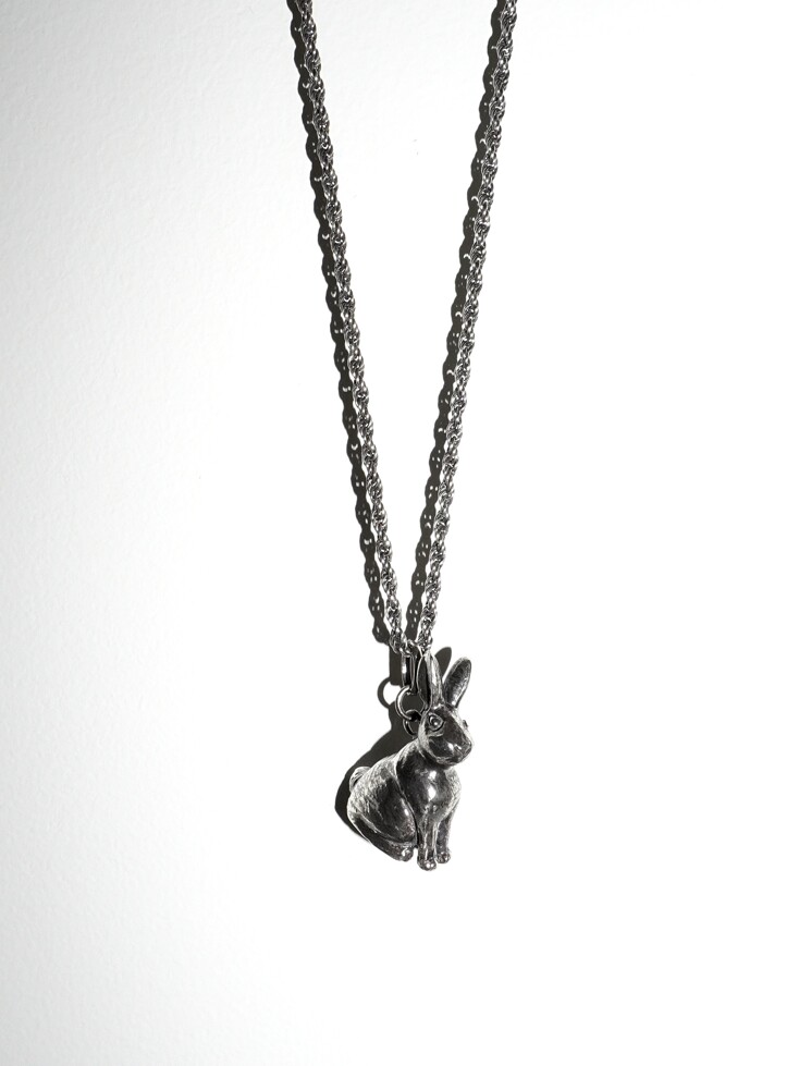 연승 Black rabbit necklace - 위시버킷
