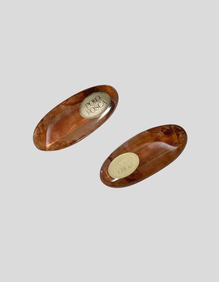 포코포스카 poko fosca) MINI HAIR PIN (BROWN) - 위시버킷