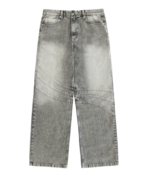 오와이 OY WAVE LINES SNOW WASHING JEANS-BLACK - 위시버킷