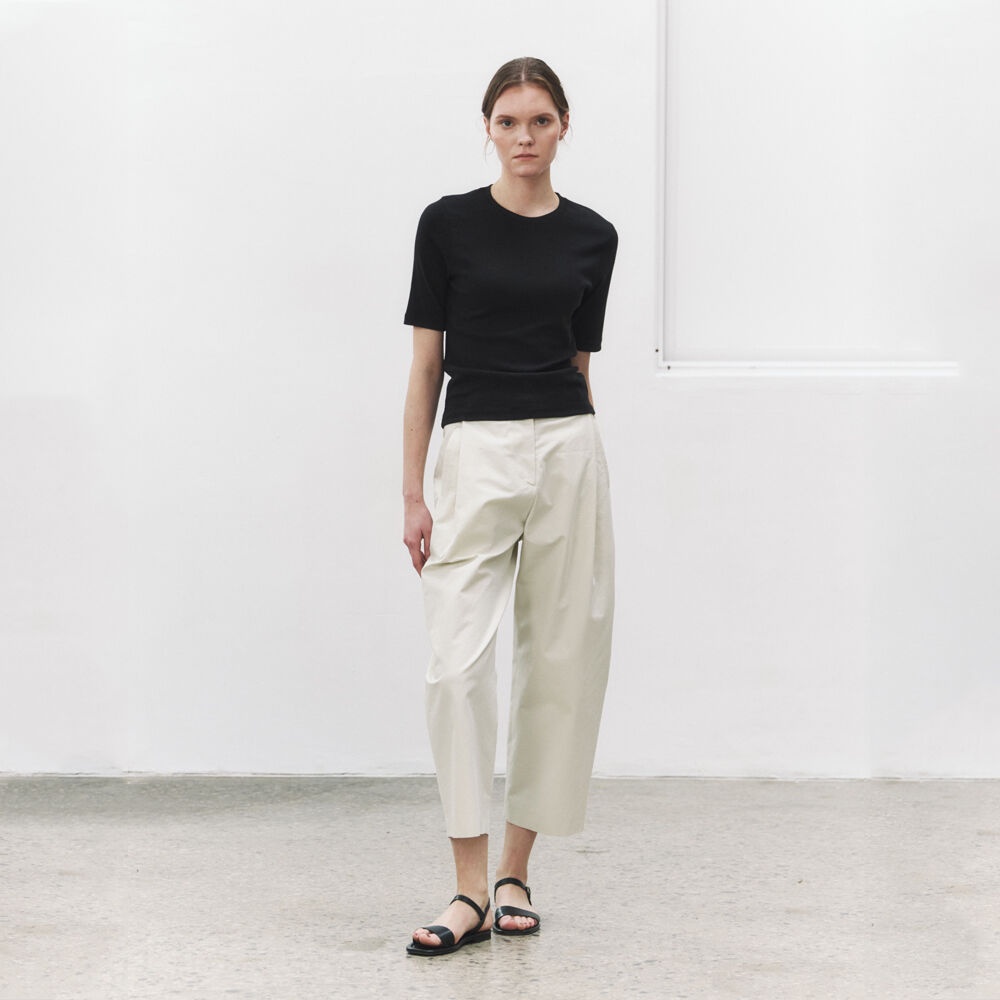 노니에르 Cotton round pants (ivory) - 위시버킷