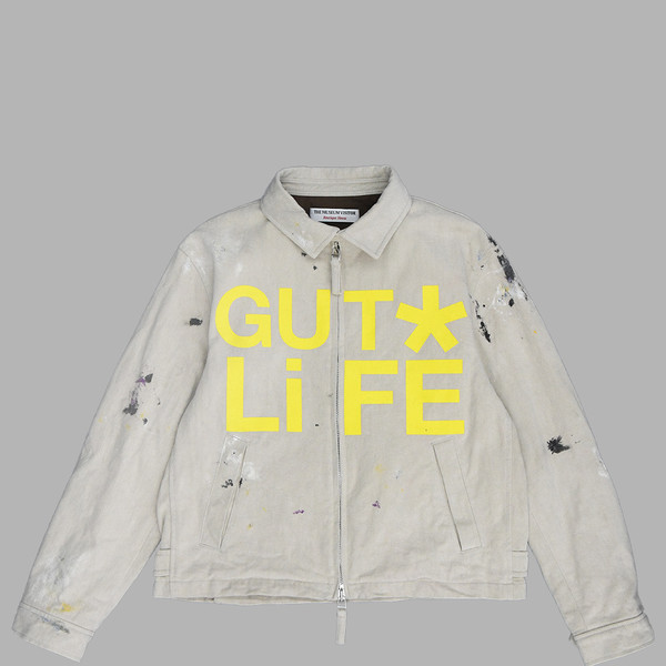 더뮤지엄비지터 GUT LIFE PAINTED COTTON WORK JACKET (BEIGE) - 위시버킷