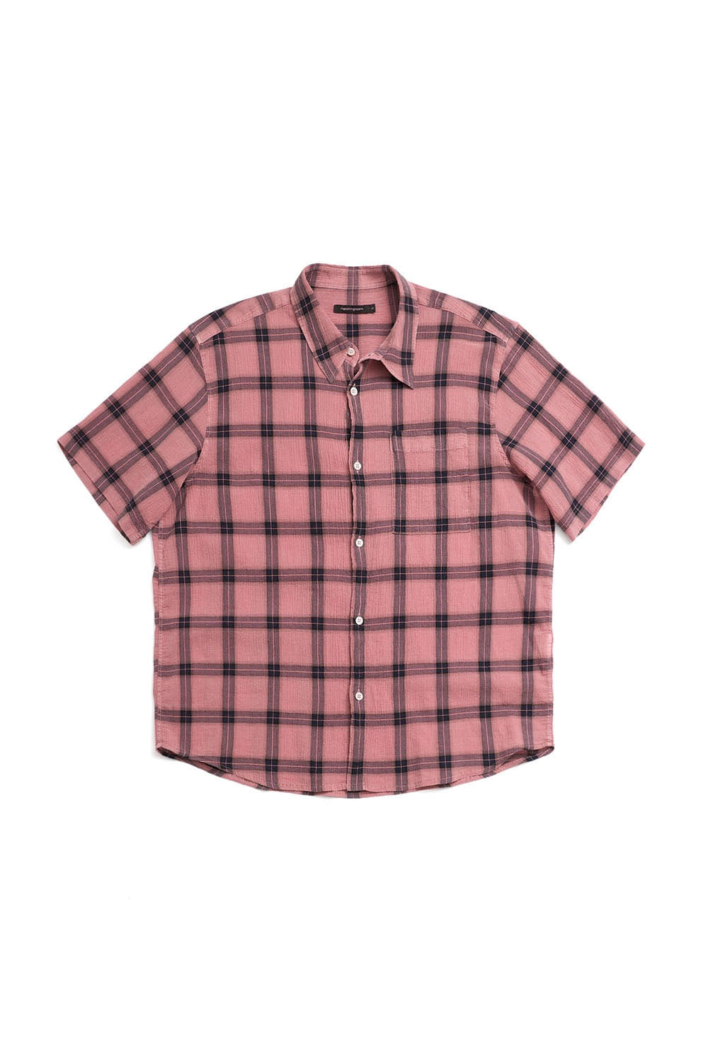 해칭룸 Regular Shirt Over Dyed Check Pink (Restock) - 위시버킷