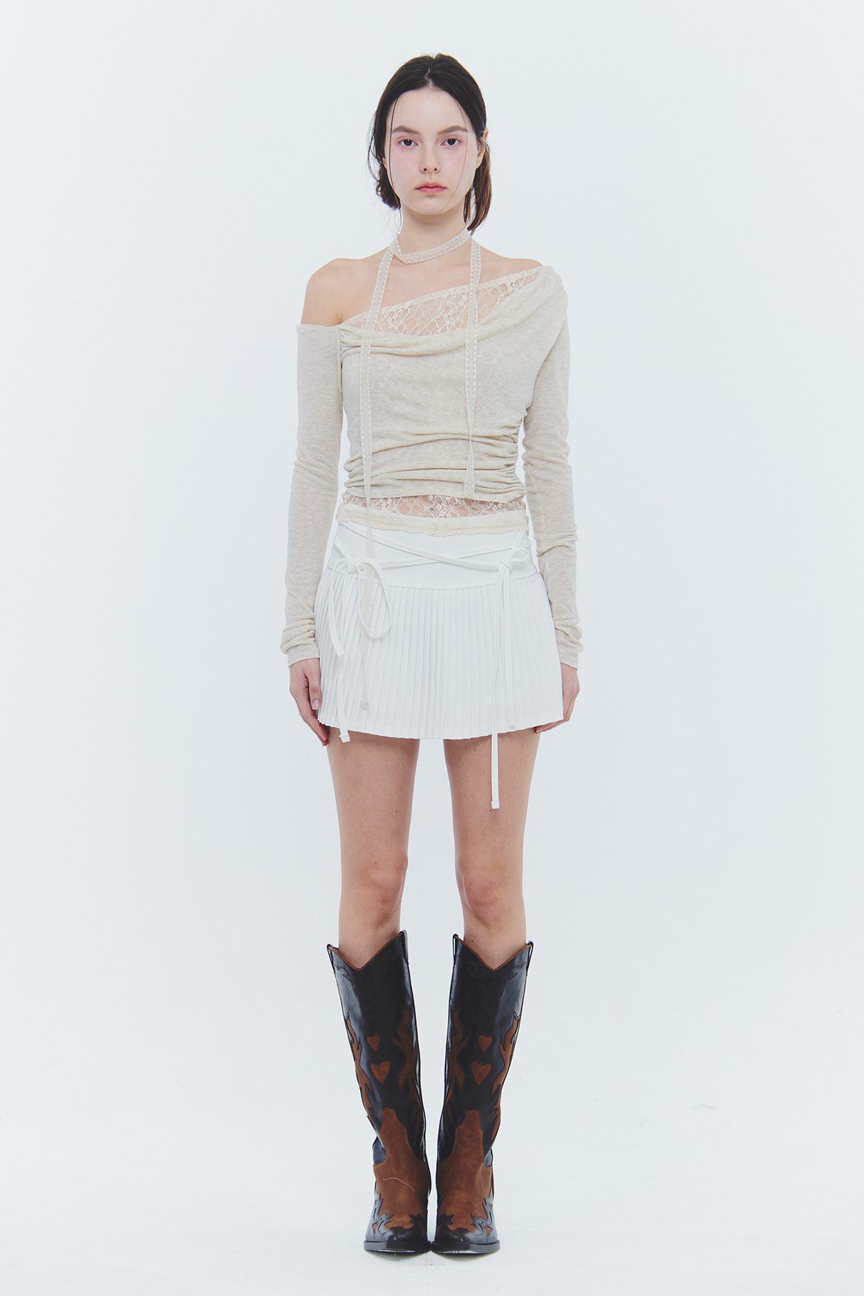 페인오어플레져 LAURA LACE TOP beige - 위시버킷